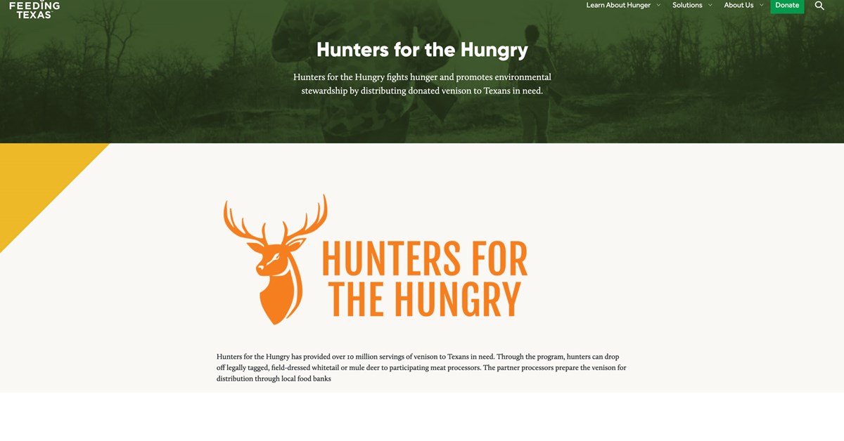 NRA Hunters' Leadership Forum | Texas Deer Hunters Help to Feed the Hungry